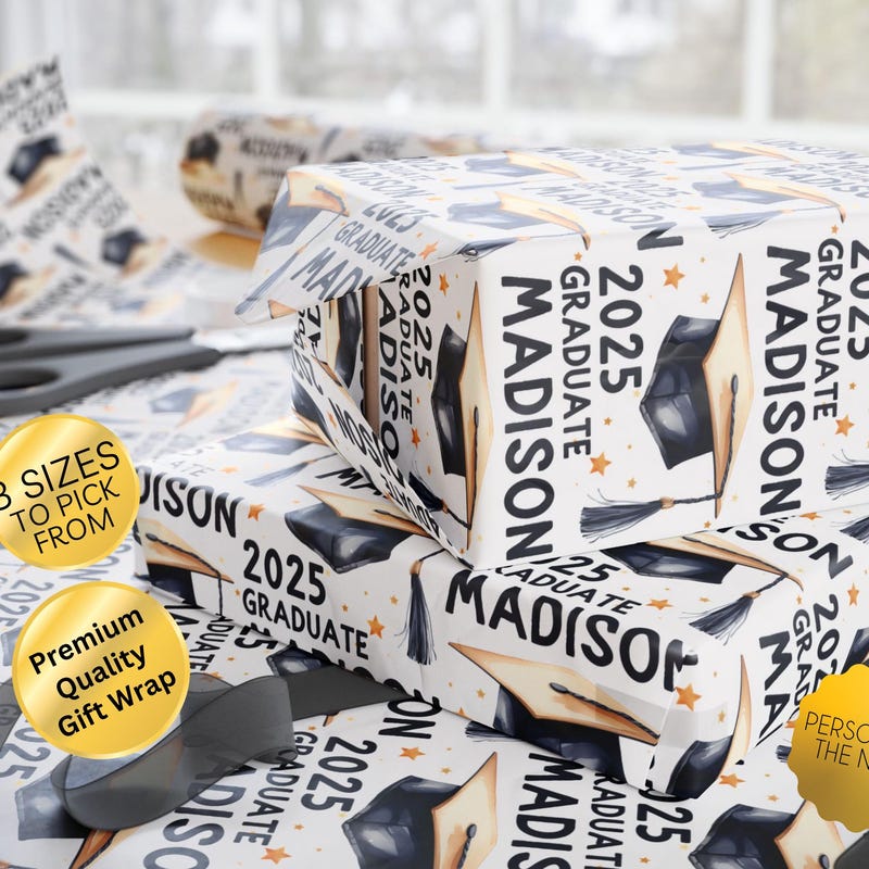 Graduation Wrapping Paper - Etsy