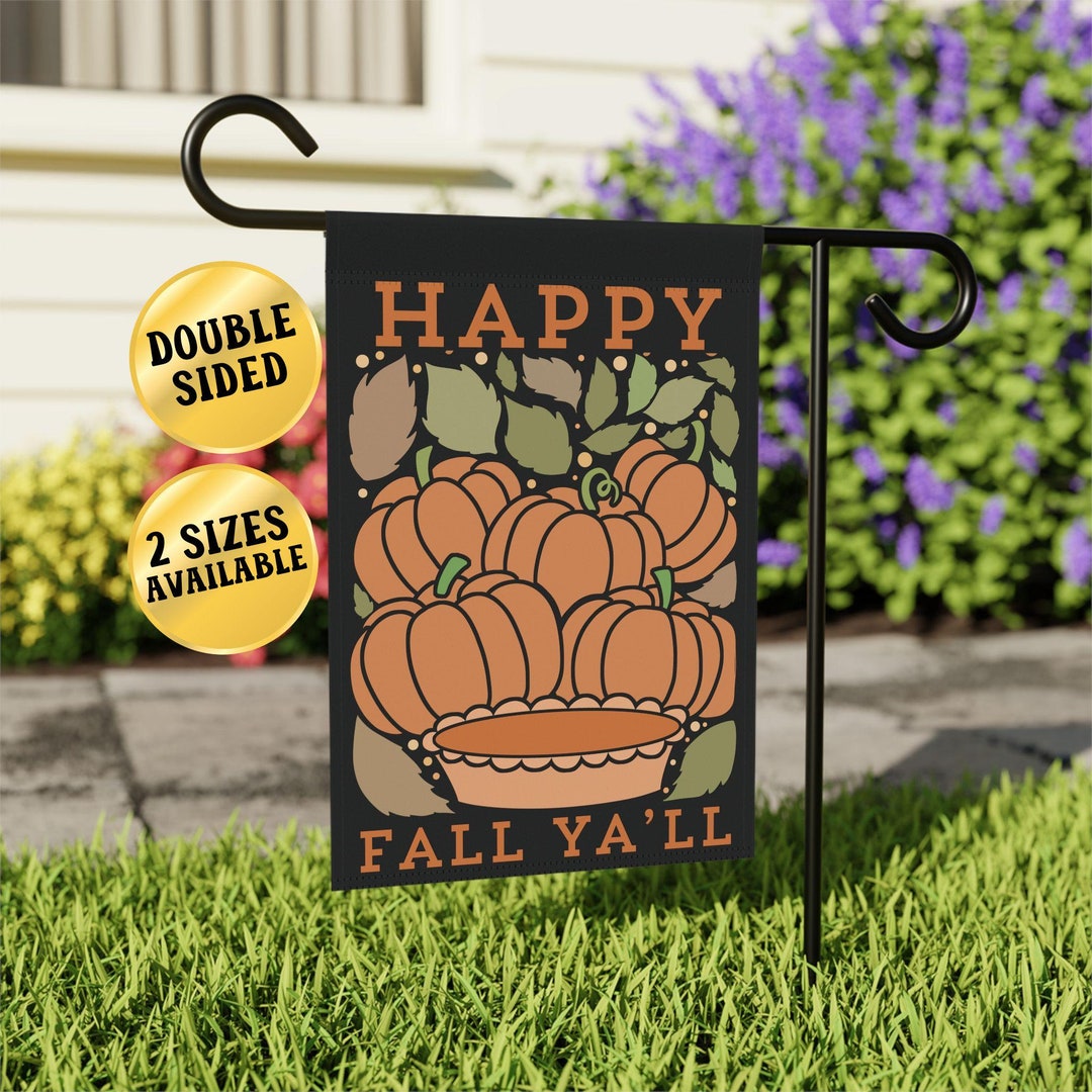 Autumn Welcome Flag, Happy Fall Y'all Garden Flag, Cozy Porch Decor ...