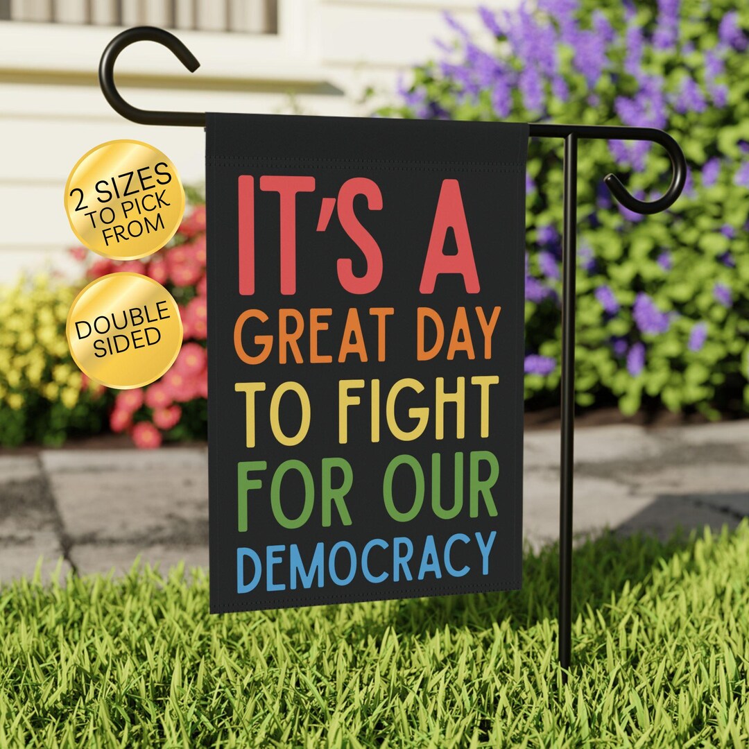 Fight for Democracy Garden Flag: Subtle Anti-trump Political Porch ...