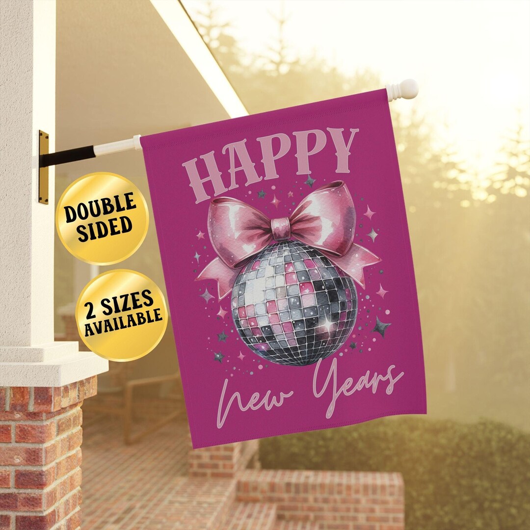 Bandera de Año Nuevo 2025 Decoración exterior de Feliz Año Nuevo ...