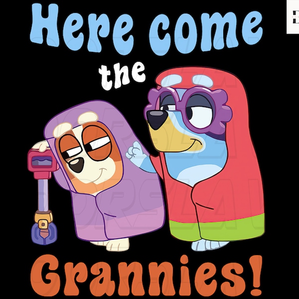 Bluey Here Comes the Grannies Png - Etsy Norway