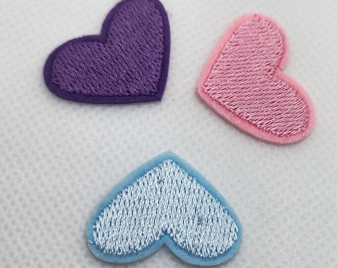 Set of 10 X Hearts Iron on Screen Print Transfers for Fabrics Machine ...