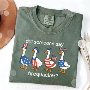 Firequacker Shirt Goose Shirt, 4th of July Shirt, Patriotic Shirt ...
