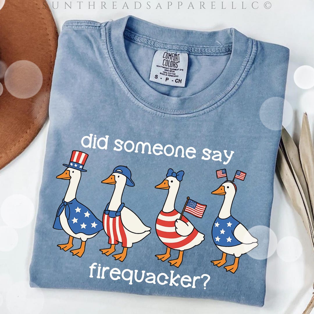 Firequacker Shirt Goose Shirt, 4th of July Shirt, Patriotic Shirt ...