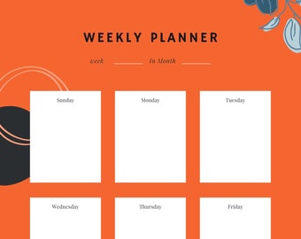 Weekly Printable Study Planner, to Do List, Weekly Study Organiser ...