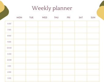 Weekly Printable Study Planner, to Do List, Weekly Study Organiser ...