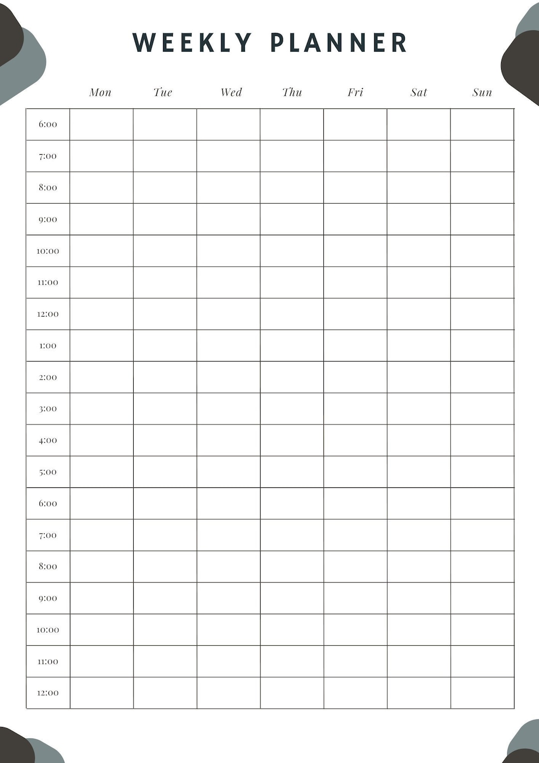 Weekly Printable Study Planner, to Do List, Weekly Study Organiser ...