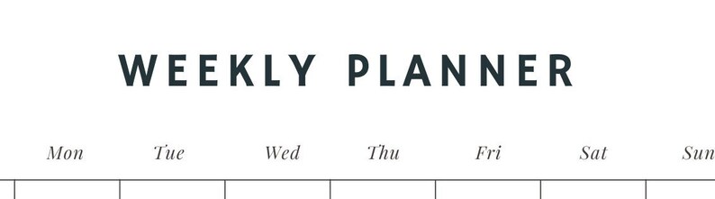 Weekly Printable Study Planner, to Do List, Weekly Study Organiser ...