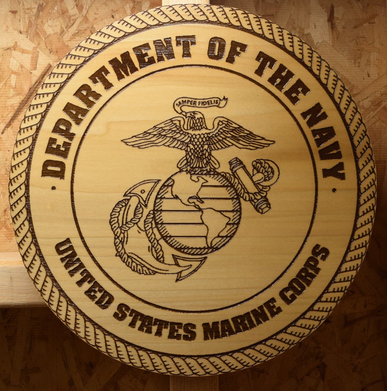 11.25" Wooden Military Branch Emblems - Etsy