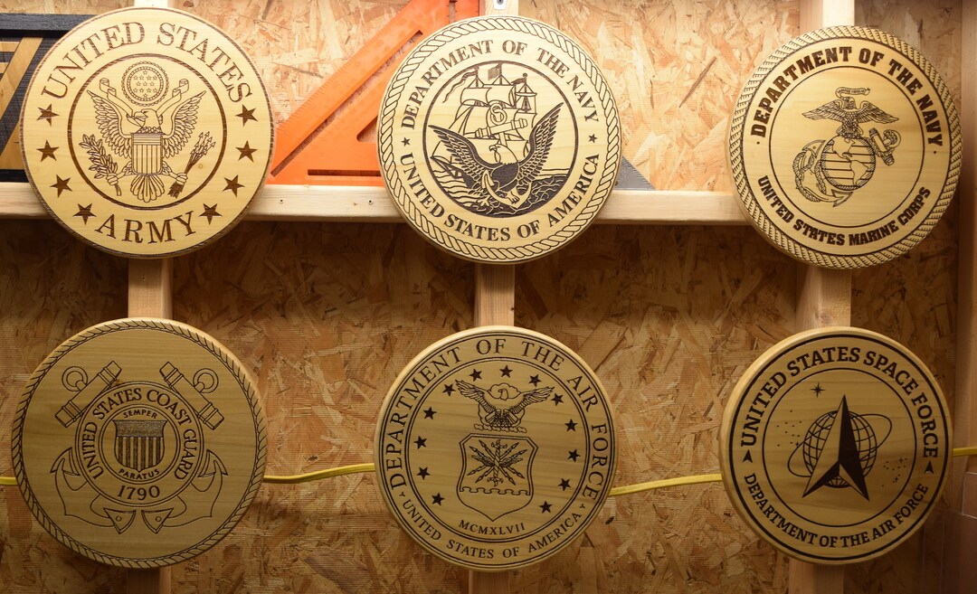 11.25" Wooden Military Branch Emblems - Etsy