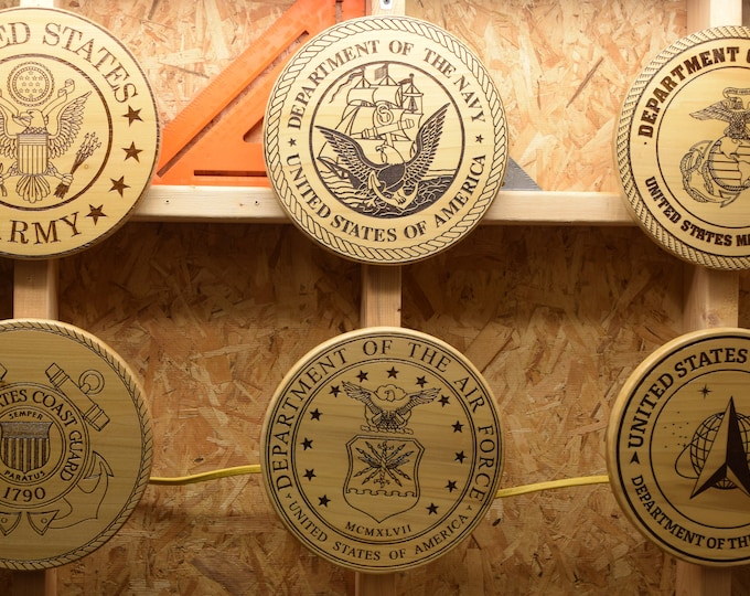 11.25" Wooden Military Branch Emblems - Etsy