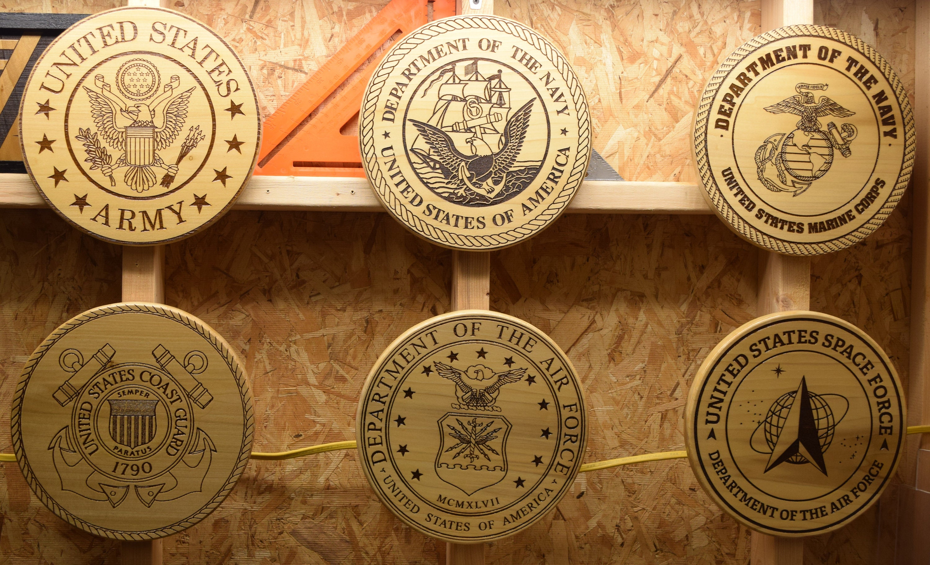 11.25" Wooden Military Branch Emblems - Etsy