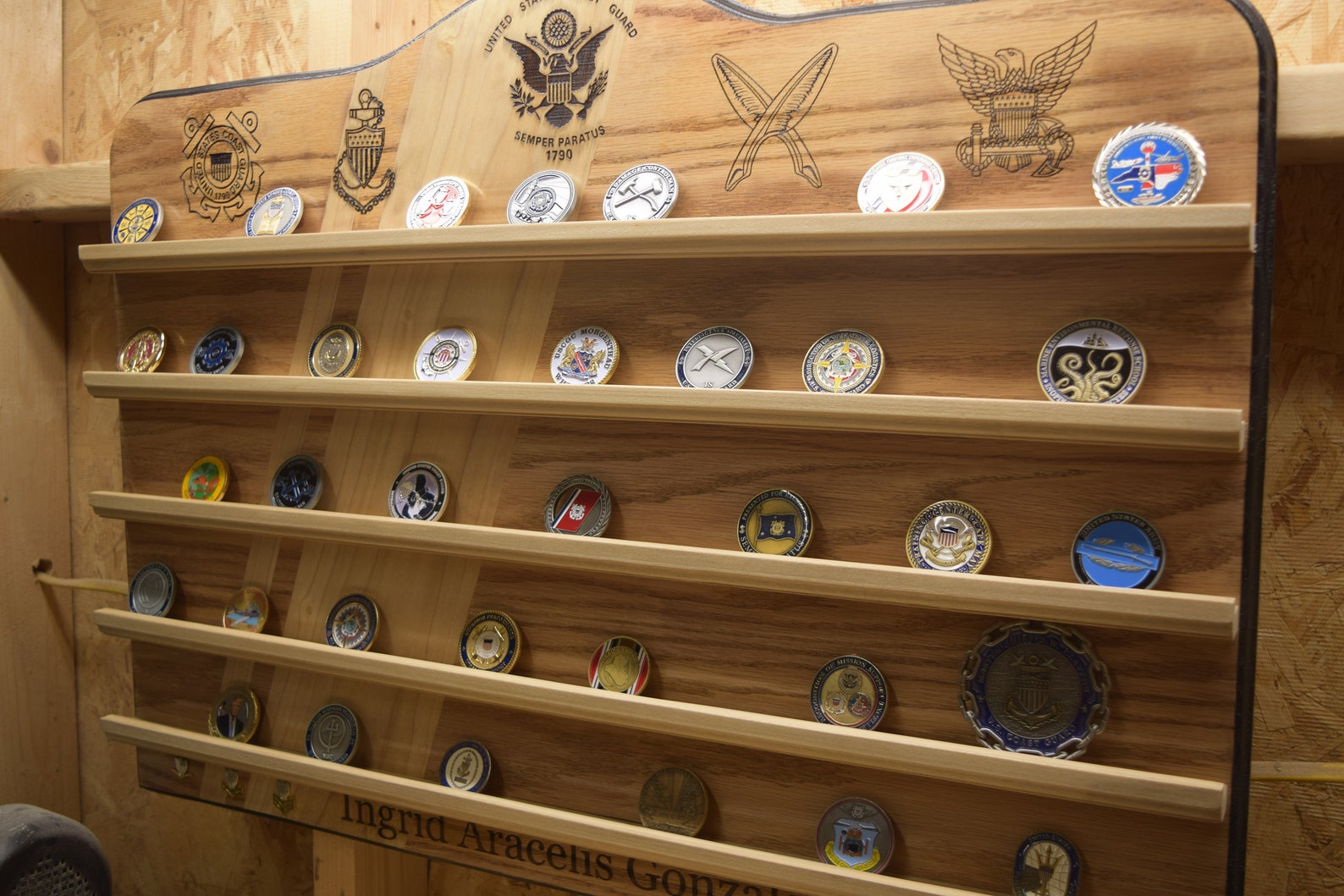 Wall-mounted Challenge Coin Holder - Etsy