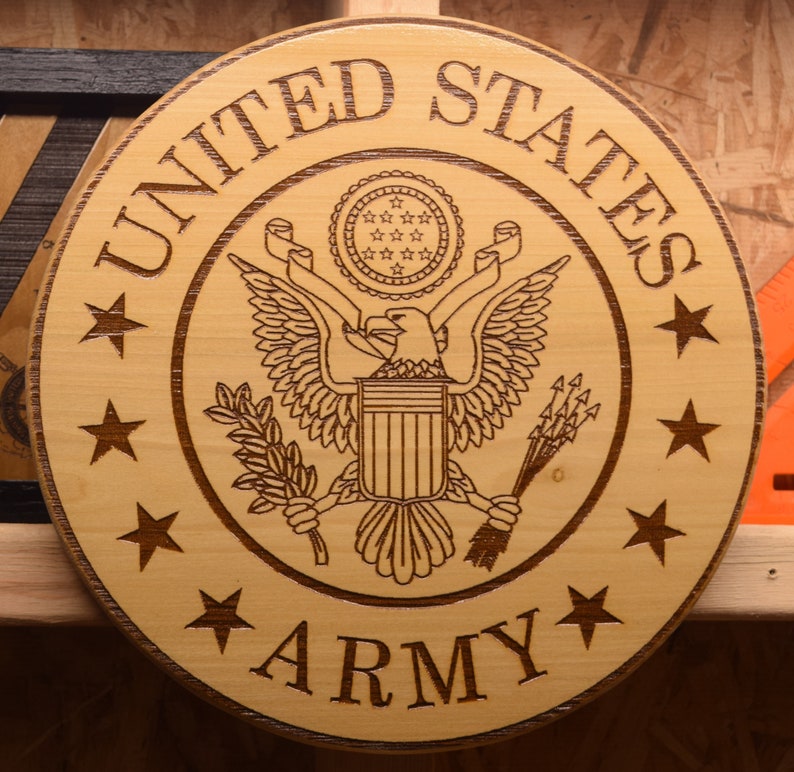 11.25" Wooden Military Branch Emblems - Etsy