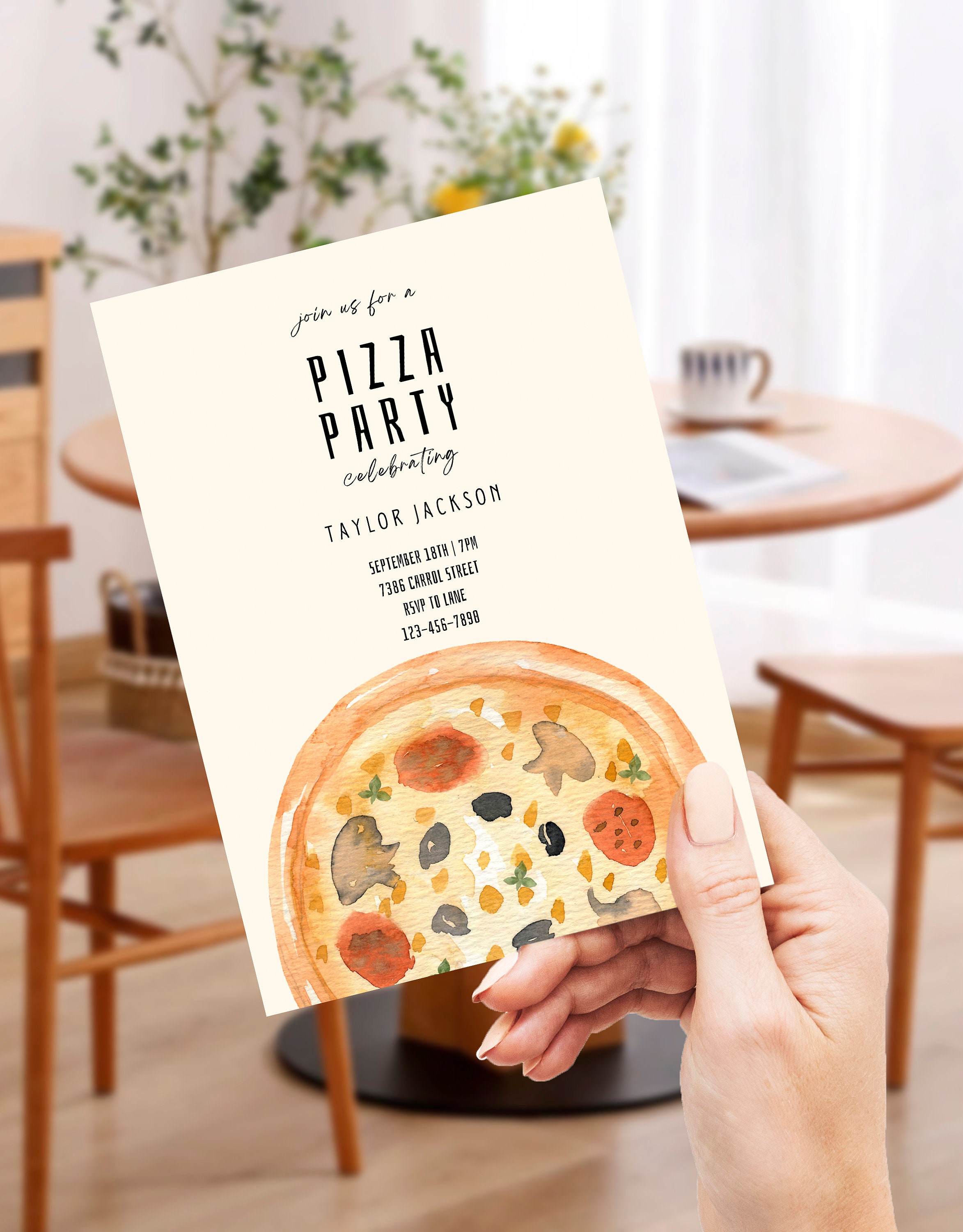Pizza Party Invitation- Editable Digital Download / E-vite/ Print - Etsy