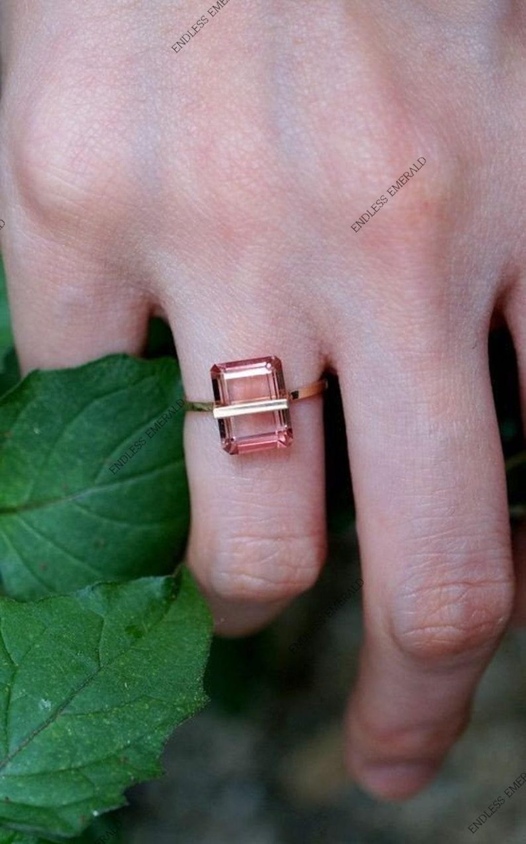 Pink Stone Ring, Wedding Rings, Engagement Rings, Created Stone Ring ...