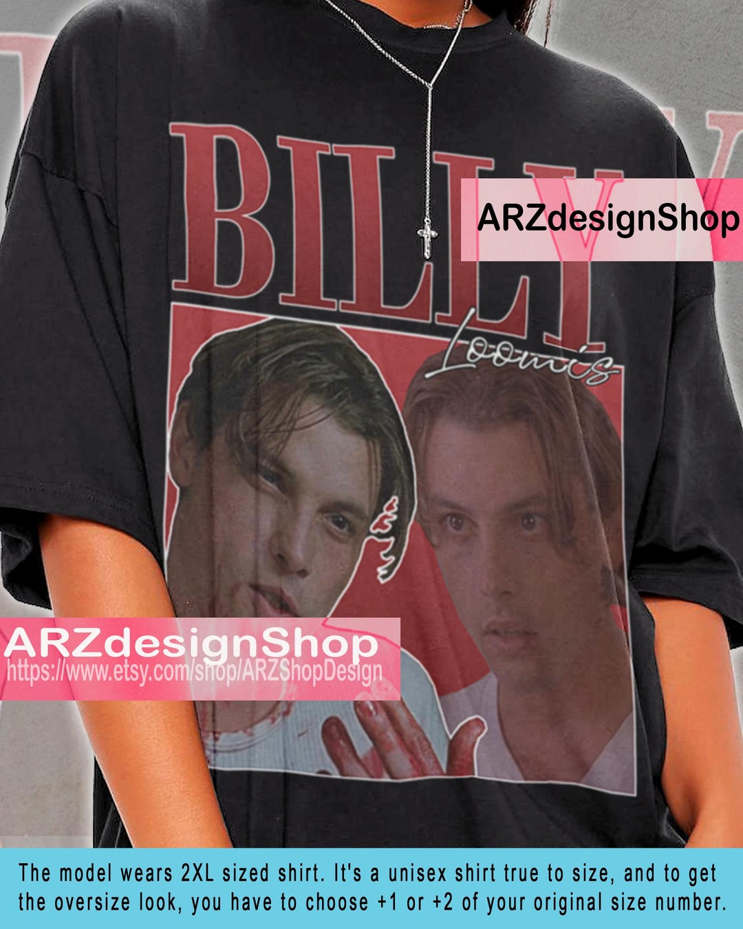 Limited Billy Loomis Shirt Gift Graphic Tee Horror Movie T-shirt ...