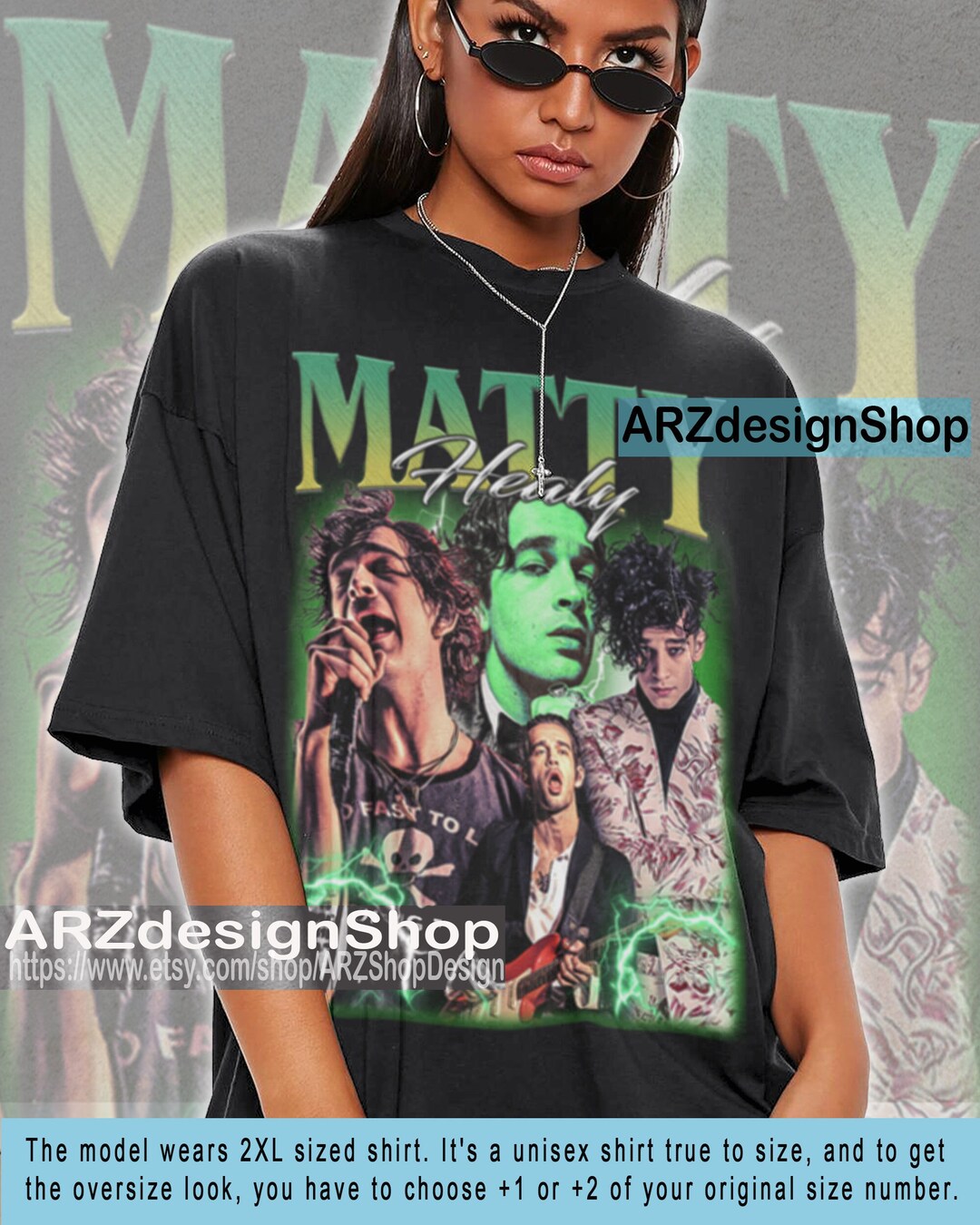 Limited Matty Healy Shirt Gift Graphic Tee Horror Movie T-shirt Vintage ...