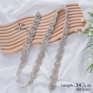 Handmade Rhinestone Beaded Applique for Women's Dresses Embellishments ...