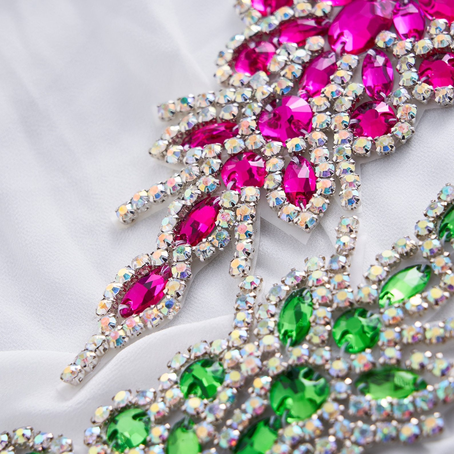 12 Colors Rhinestone Applique Handmade for Haute Women's Dresses Belt ...