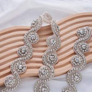 Handmade Rhinestone Beaded Applique for Women's Dresses Embellishments ...