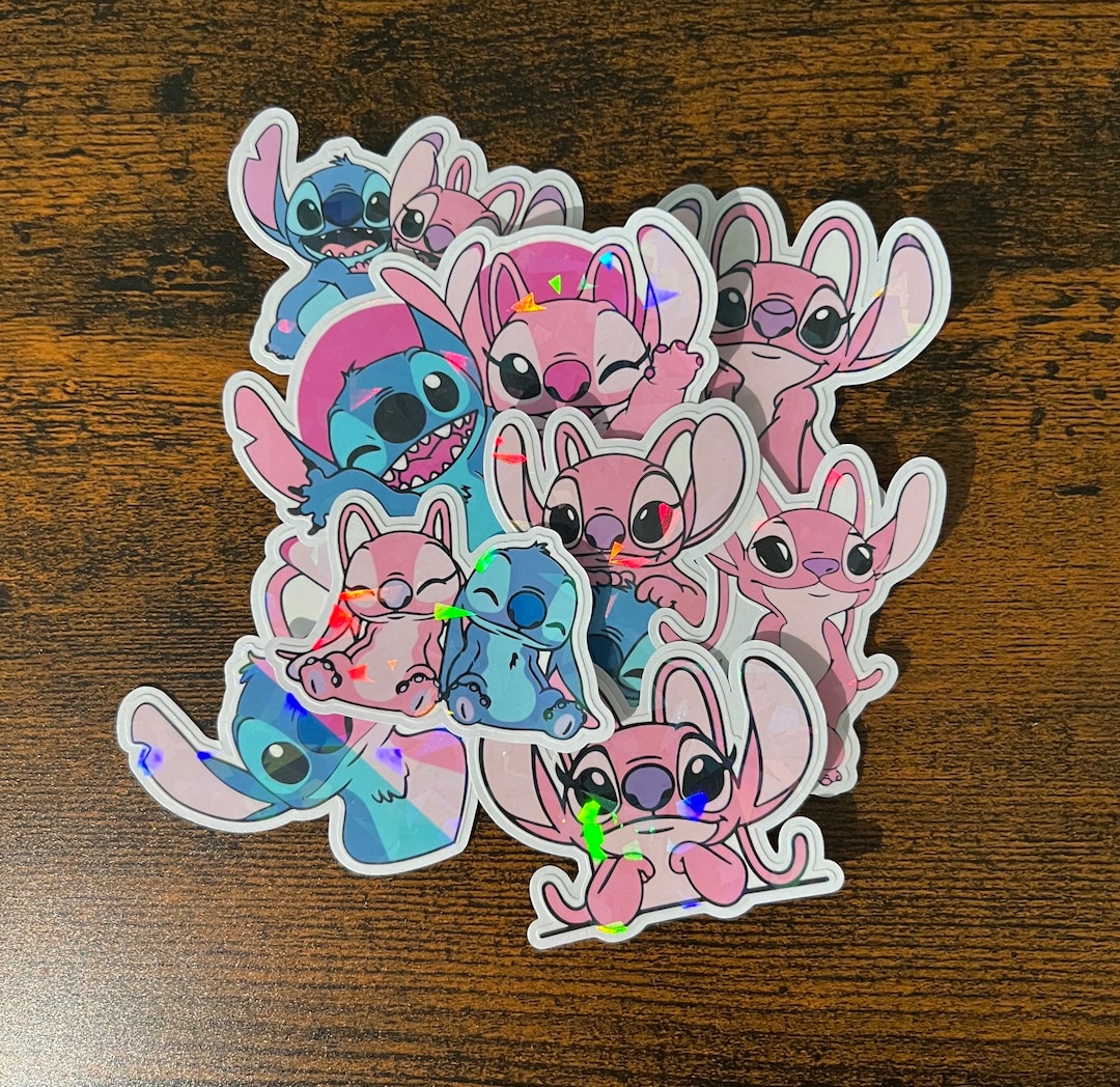 Stitch and Angel Stickers Cute Angel Stickers Sticker - Etsy