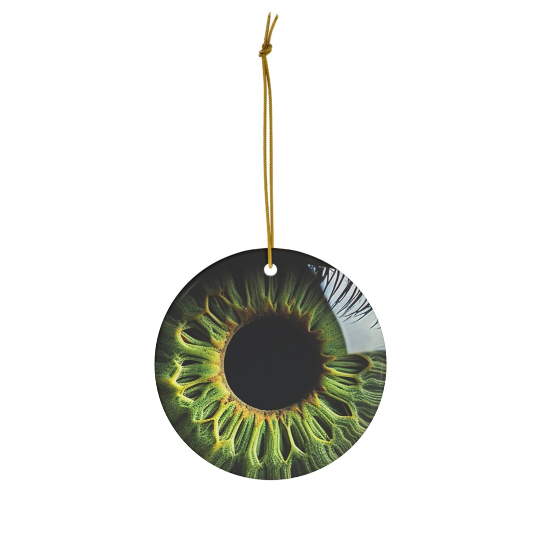 Optometry Ceramic Christmas Tree Ornament Green Iris Ophthalmology Xmas ...