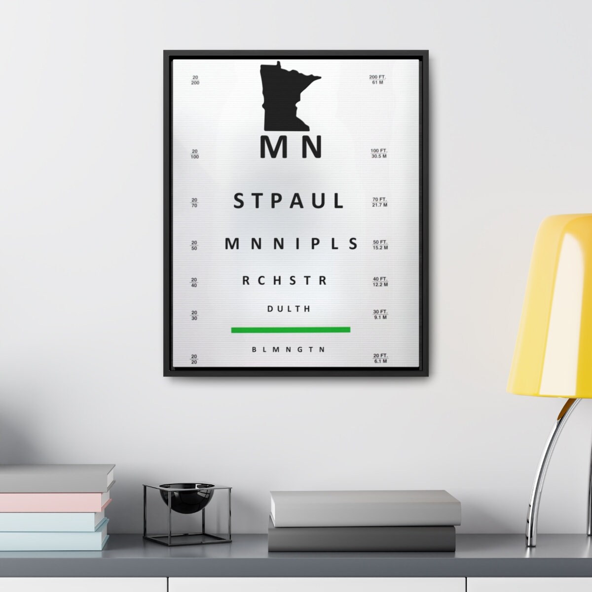 Minnesota Visual Acuity Chart Perfect Graduation Gift Wall - Etsy