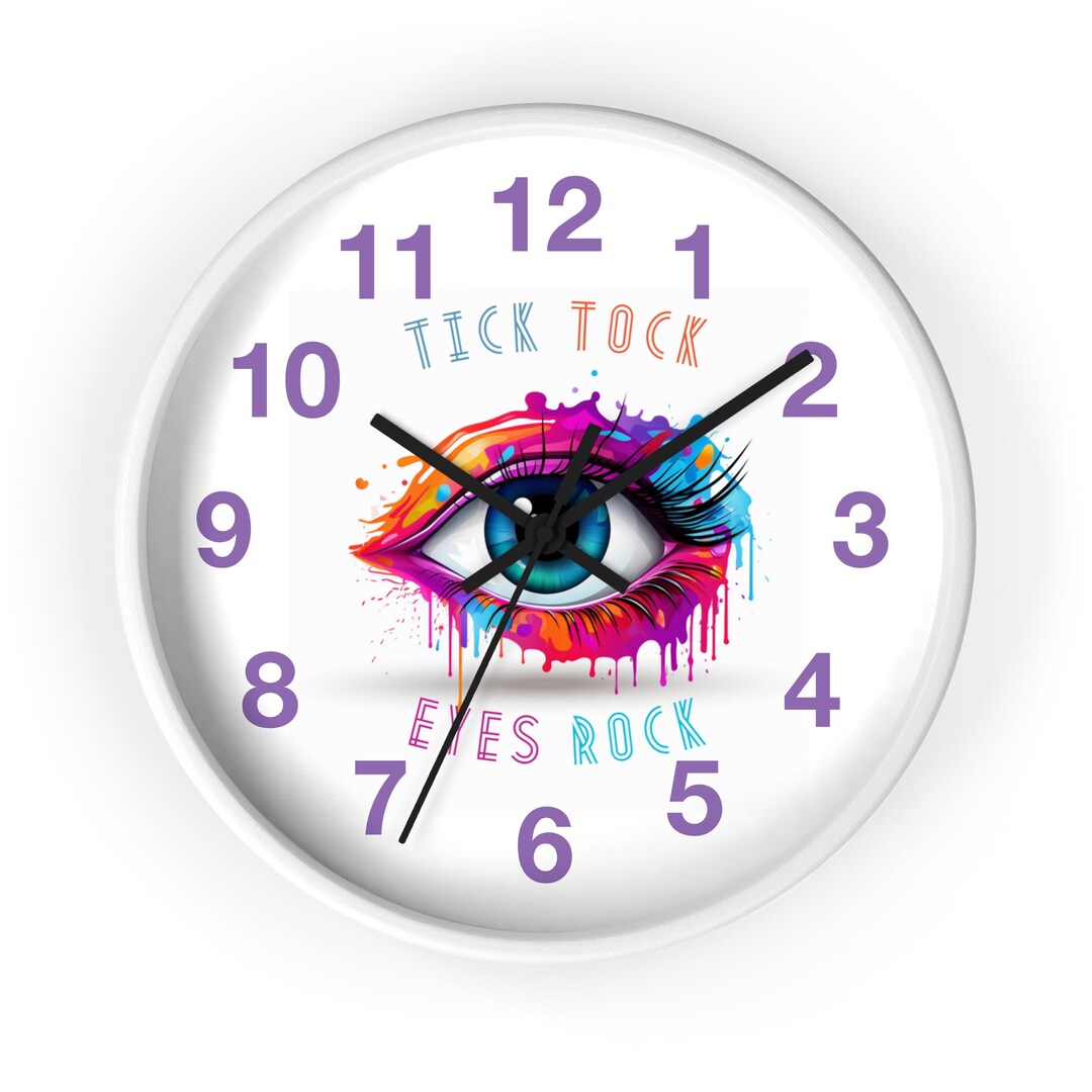 Iris Wall Clock Optometrist Gift Optometry Office Decor Pupil Rainbow ...
