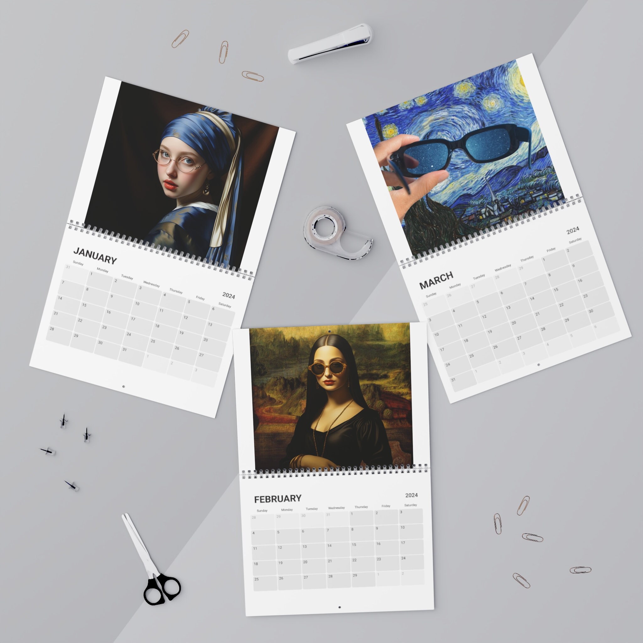 Calendar 2024 Famous Artwork for Optometry Office Decor Optician ...