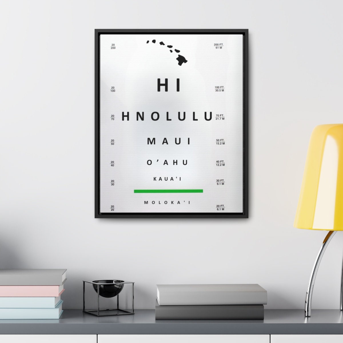 Hawaii Visual Acuity Chart Perfect Graduation Gift Wall Decor for ...
