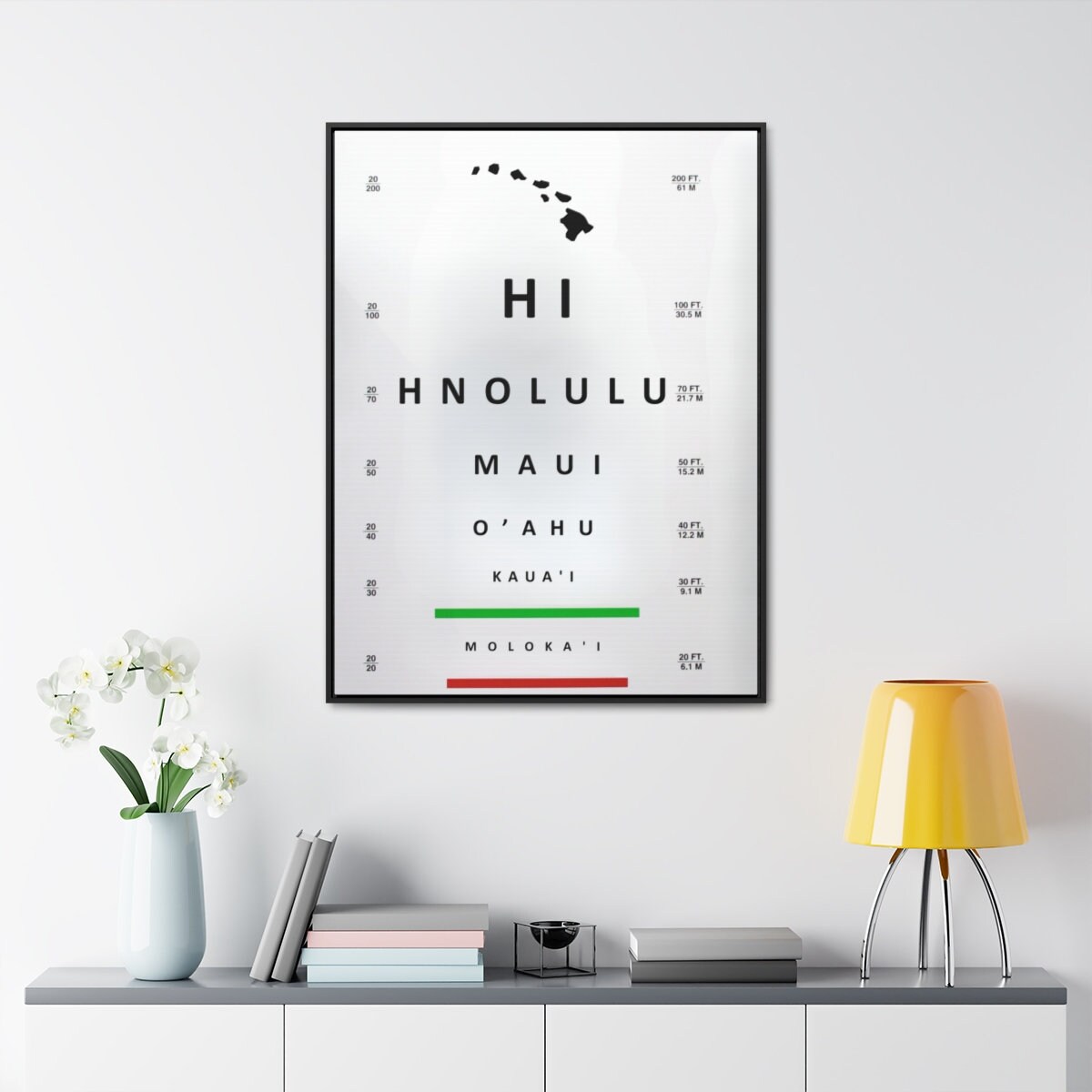 Hawaii Visual Acuity Chart Perfect Graduation Gift Wall Decor for ...