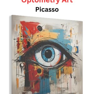 Picasso Optical Acrylic Eye Print Optician Optometrist Optometry Eye Art Gift Office Wall Decor ...