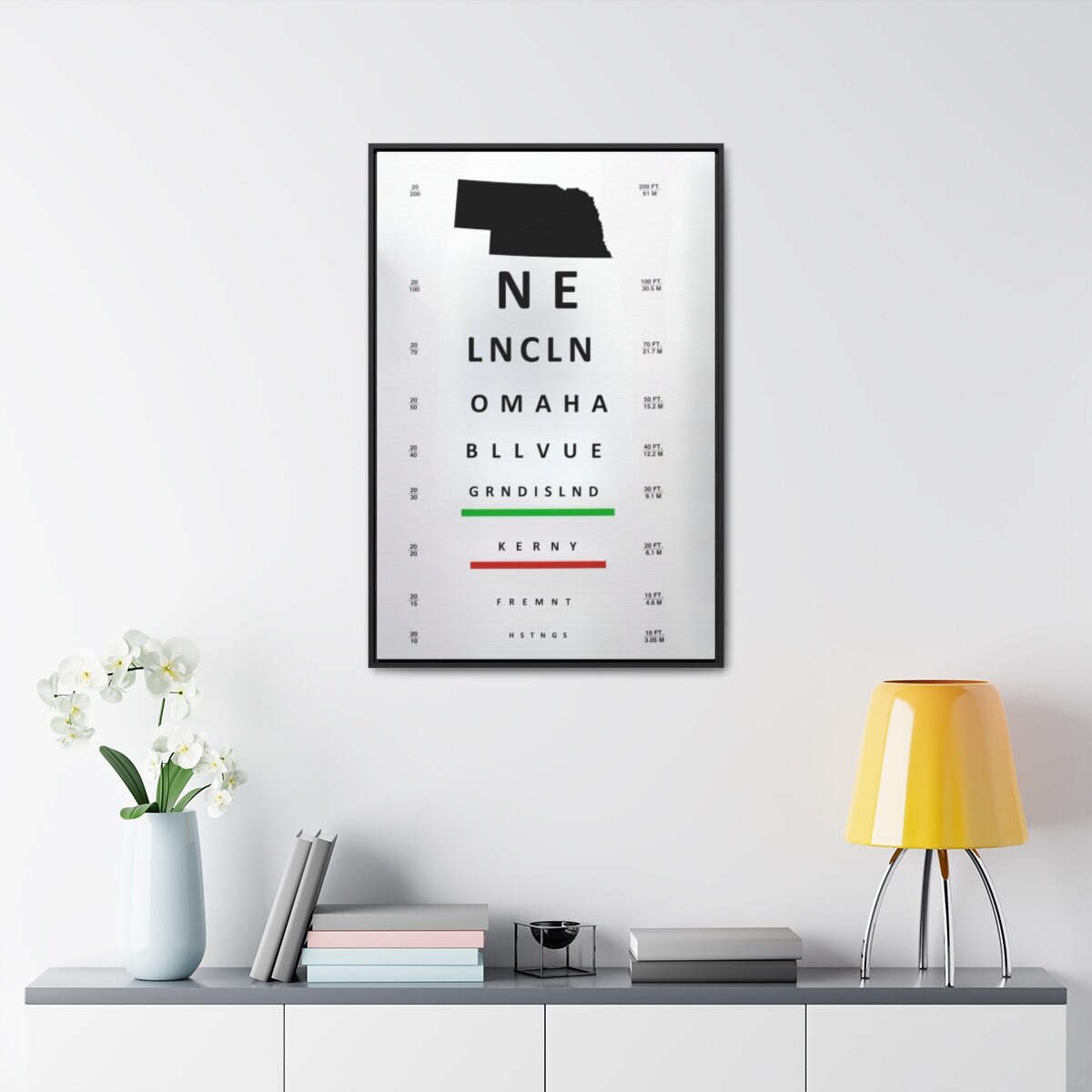 Nebraska Visual Acuity Chart Perfect Graduation Gift Wall Decor for ...