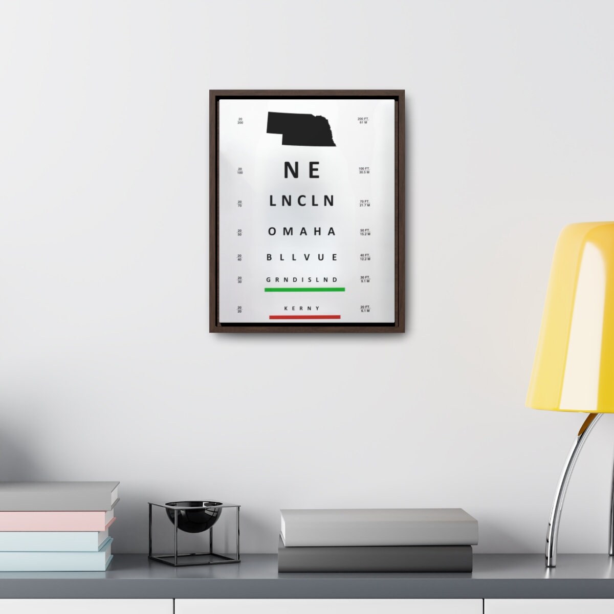 Nebraska Visual Acuity Chart Perfect Graduation Gift Wall Decor for ...