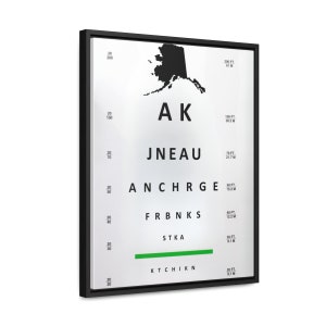 Alaska Visual Acuity Chart Perfect Graduation Gift Wall Decor for ...