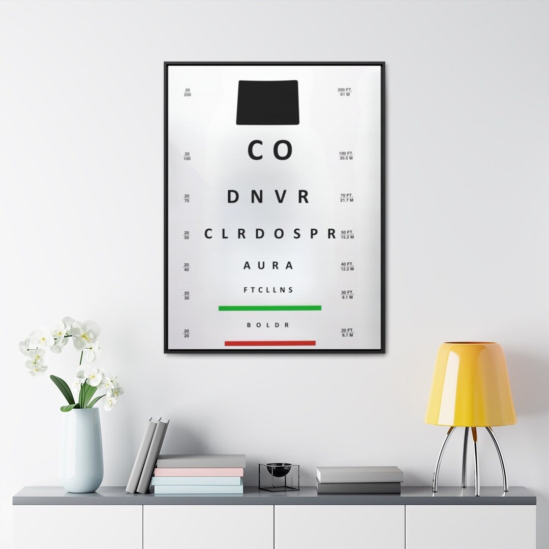 Colorado Visual Acuity Chart Perfect Graduation Gift Wall Decor for ...