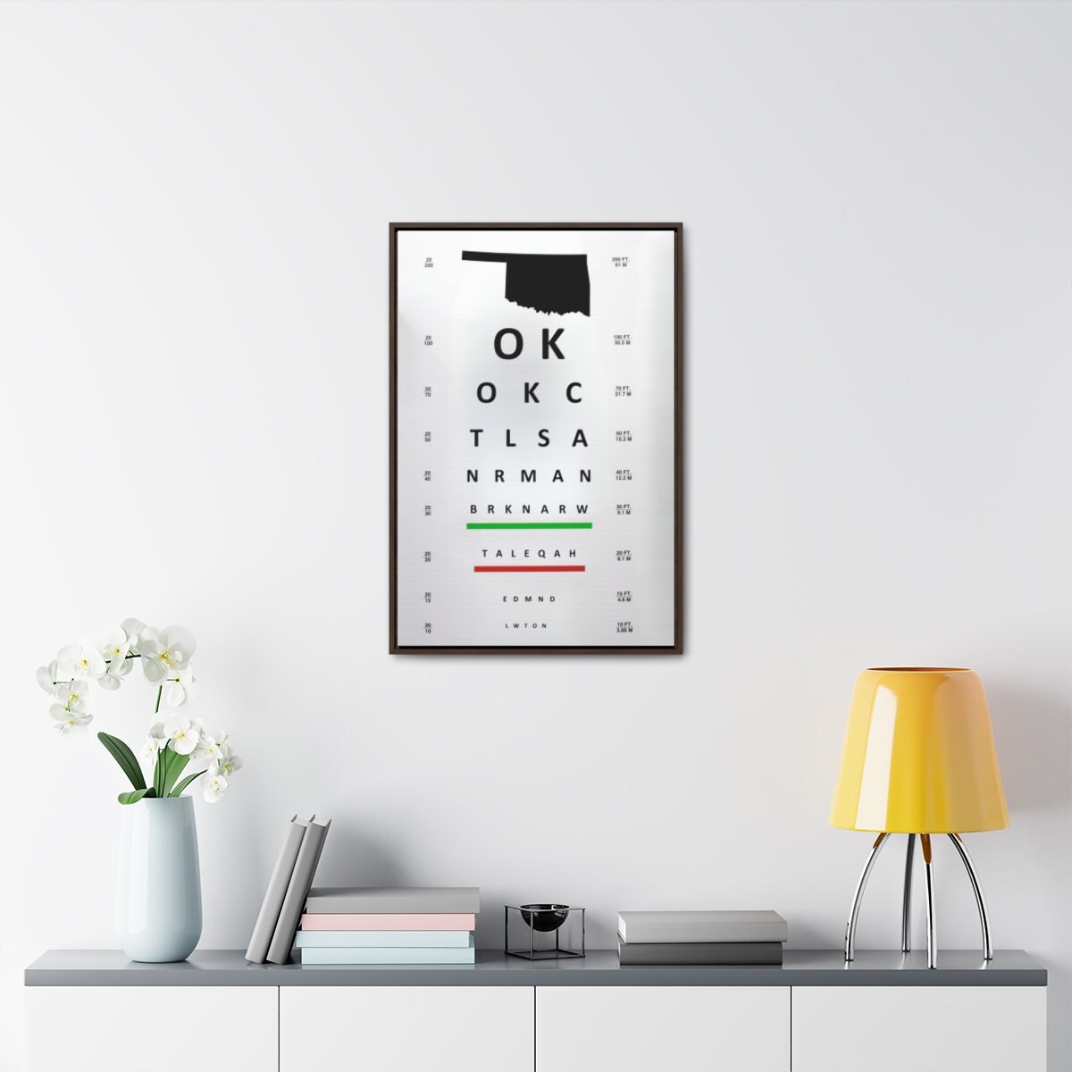 Oklahoma Visual Acuity Chart Perfect Graduation Gift Wall - Etsy