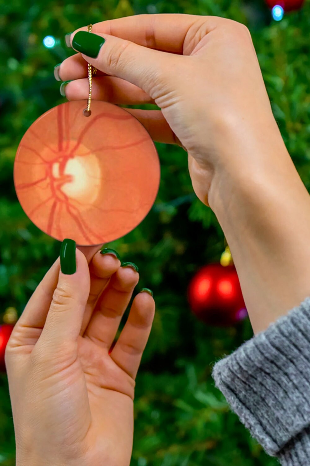 Optometry Ceramic Christmas Tree Ornament Retina Fundus Ophthalmology ...