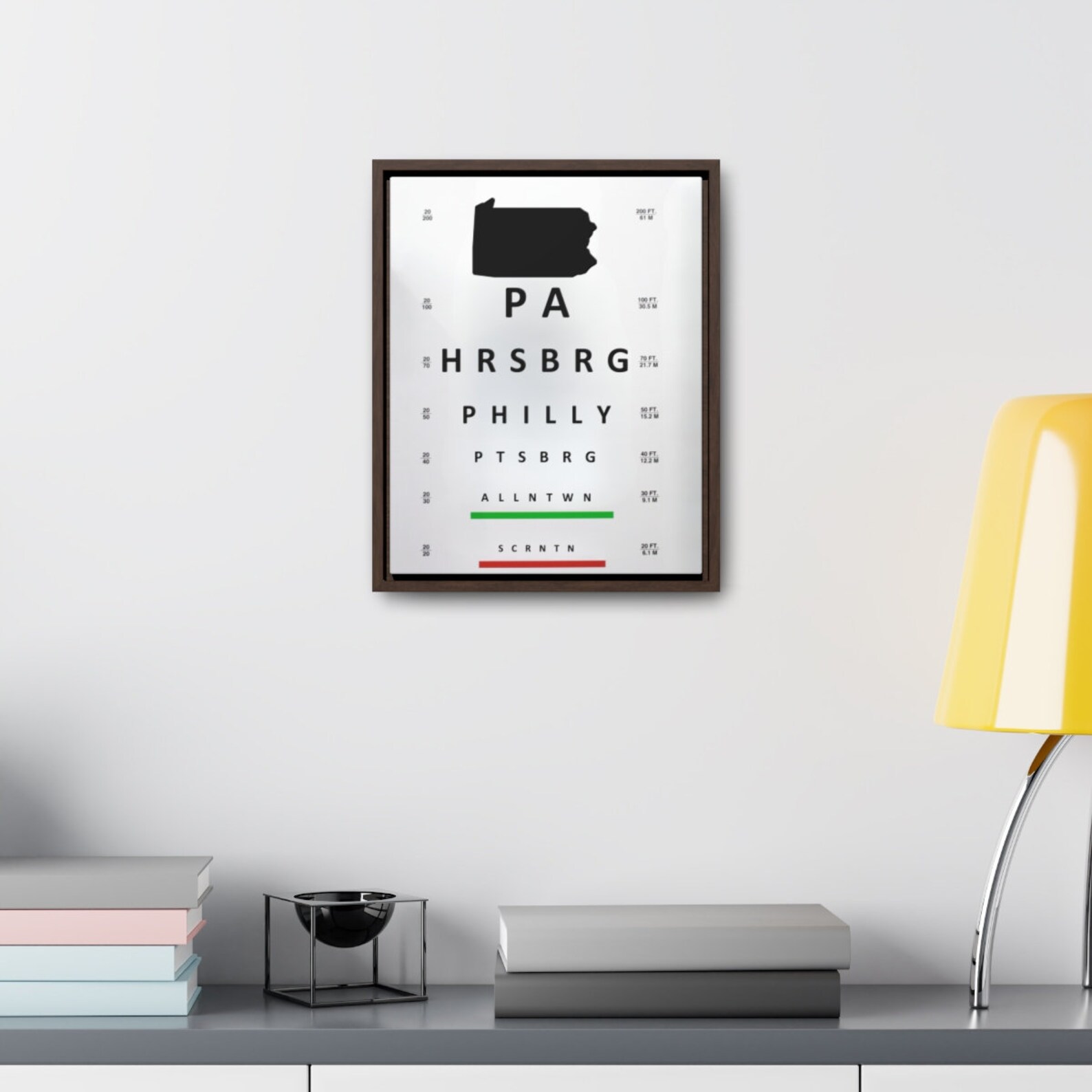 Pennsylvania Visual Acuity Chart Perfect Graduation Gift Wall Decor for ...