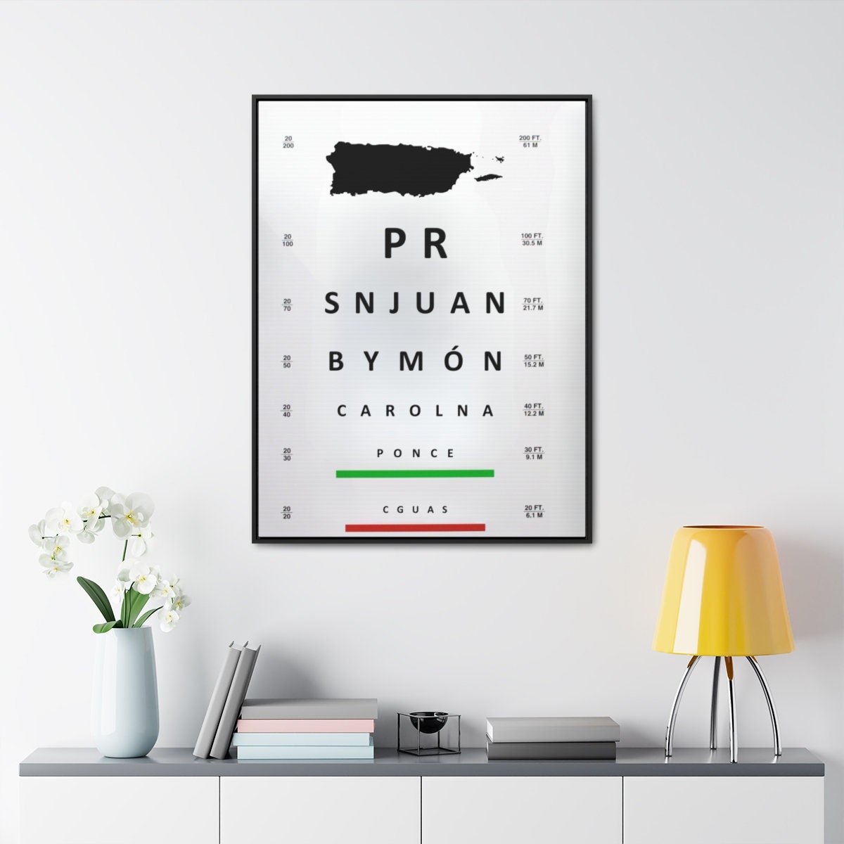 Puerto Rico Visual Acuity Chart Perfect Graduation Gift Wall - Etsy