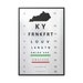 Kentucky Visual Acuity Chart Perfect Graduation Gift Wall Decor for Optometry Office & Optical ...