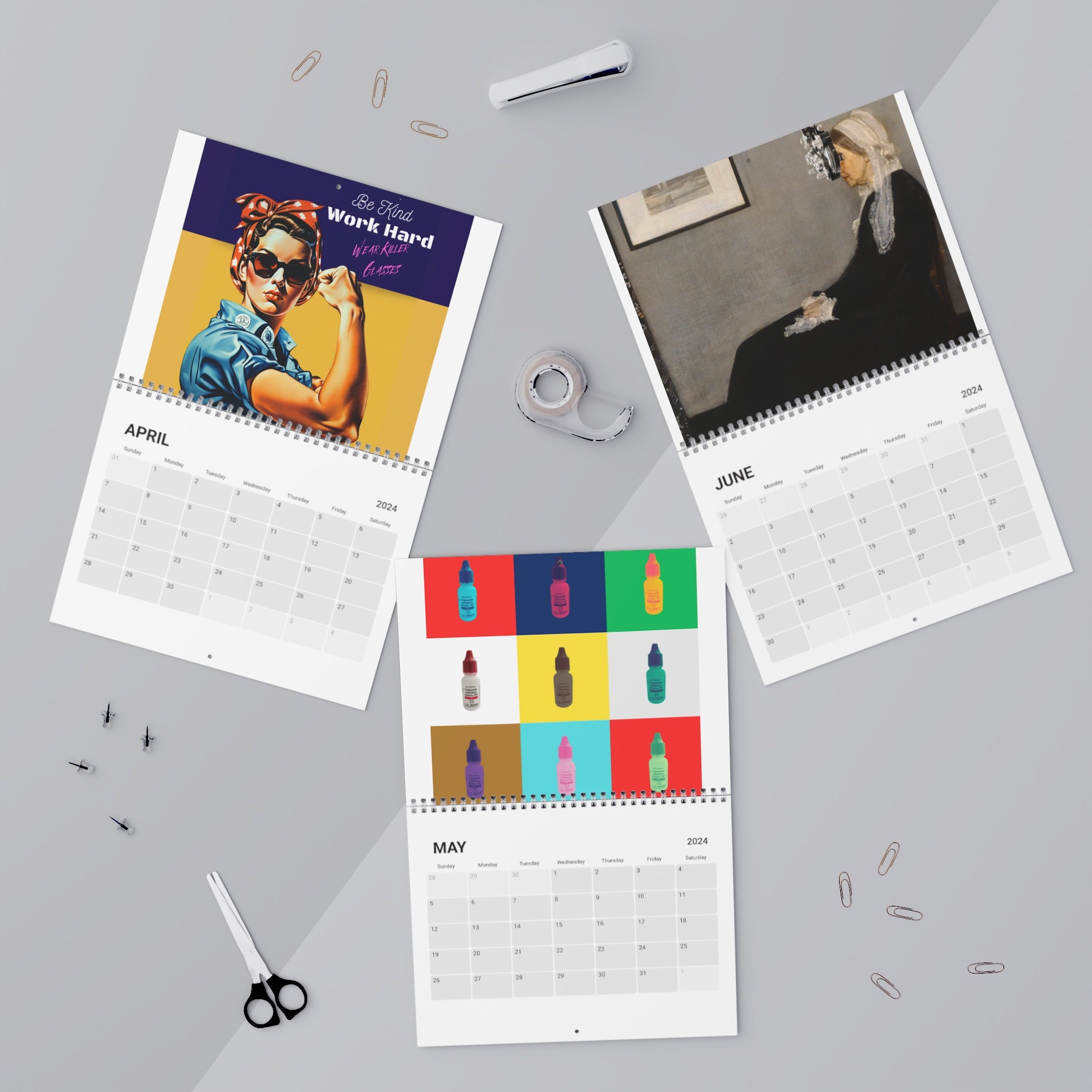 Calendar 2024 Famous Artwork for Optometry Office Decor Optician ...