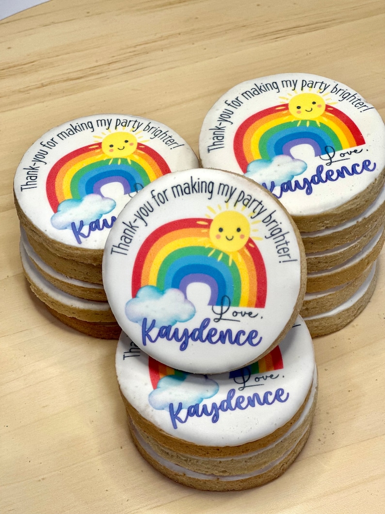 Custom Printed Round Sugar Cookies - One Dozen - Etsy