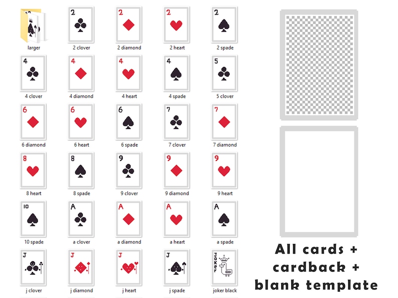 PRINTABLE Full Pixel Art Playing Cards 52 Cards DIY Deck Digital ...