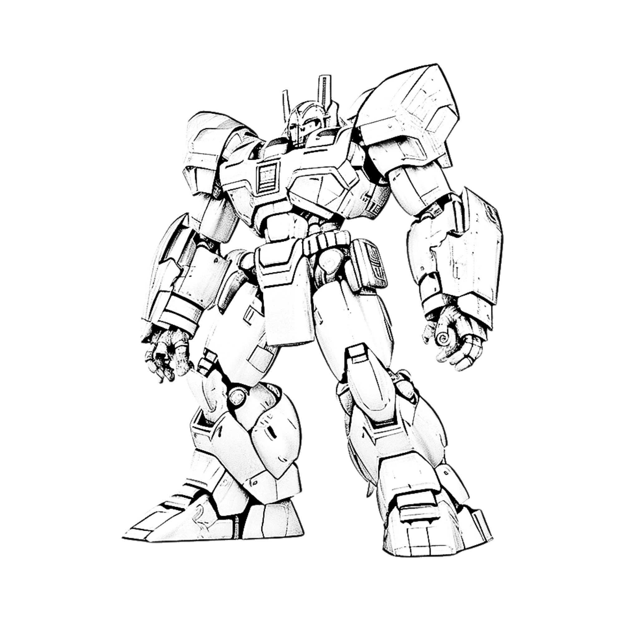 Robot Coloring Pages for Kids: 22 Copy Mecha Printable Pages, Instant ...