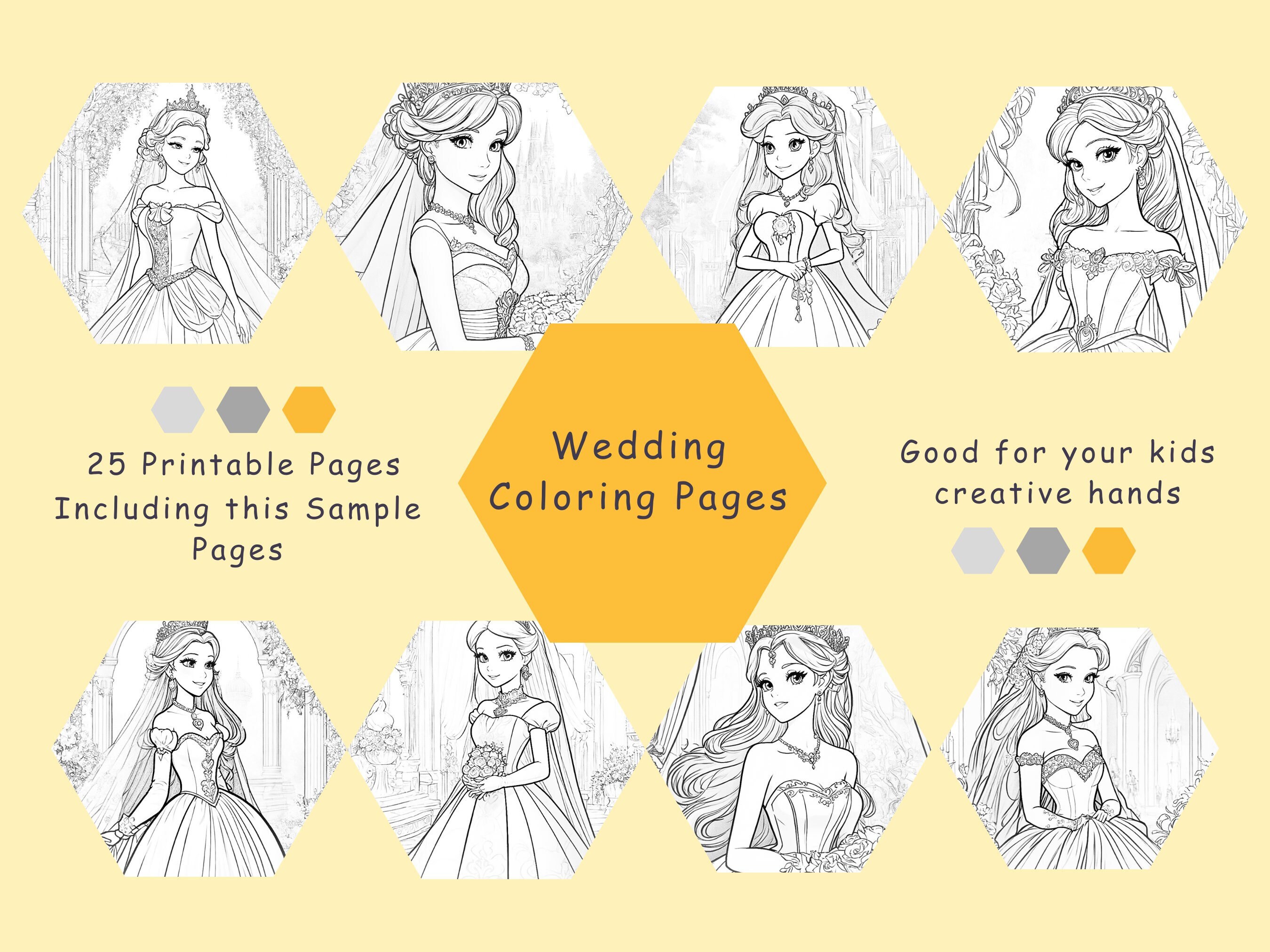 Wedding Coloring Book, Princess Wedding Coloring Pages, Weeding ...
