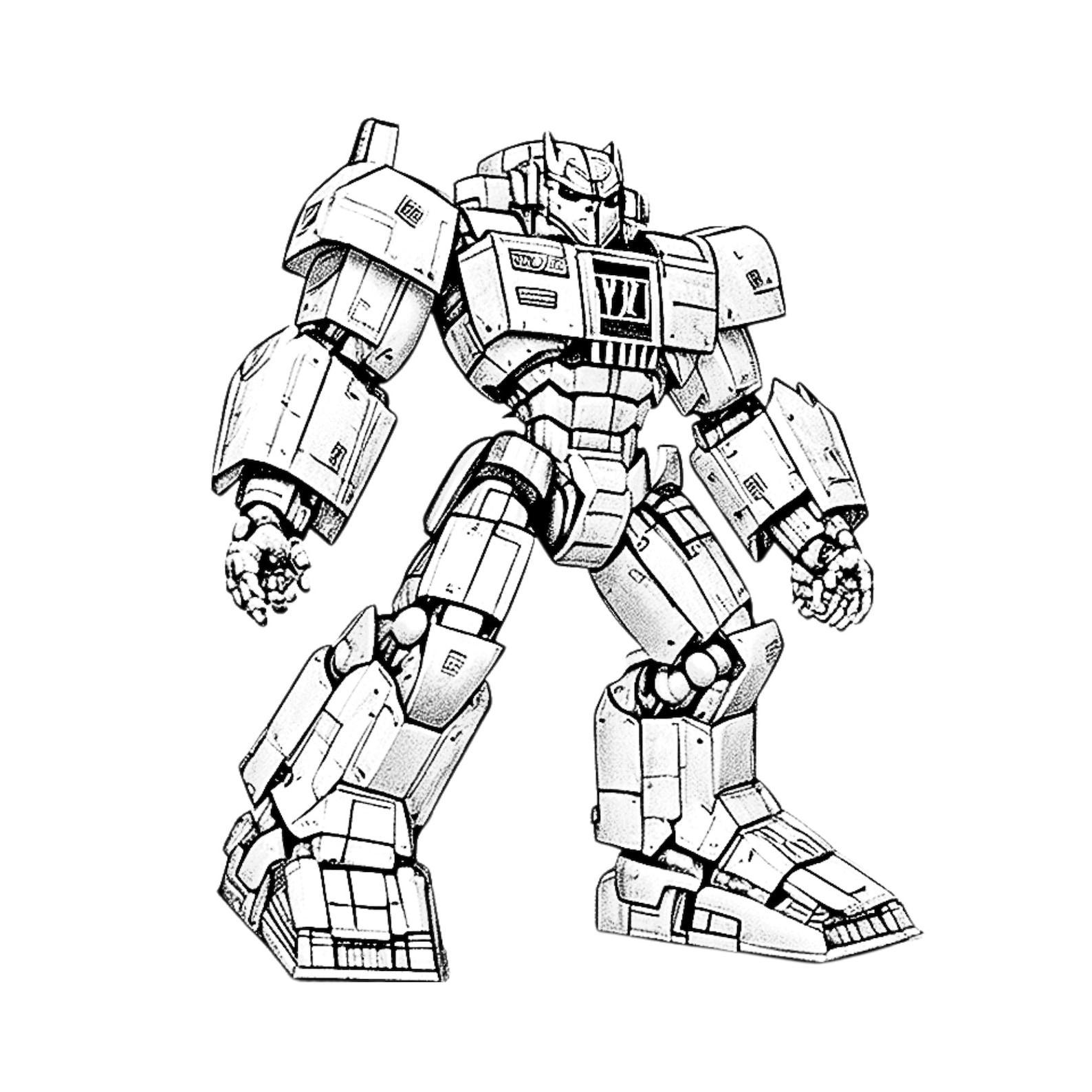Robot Coloring Pages for Kids: 22 Copy Mecha Printable Pages, Instant ...
