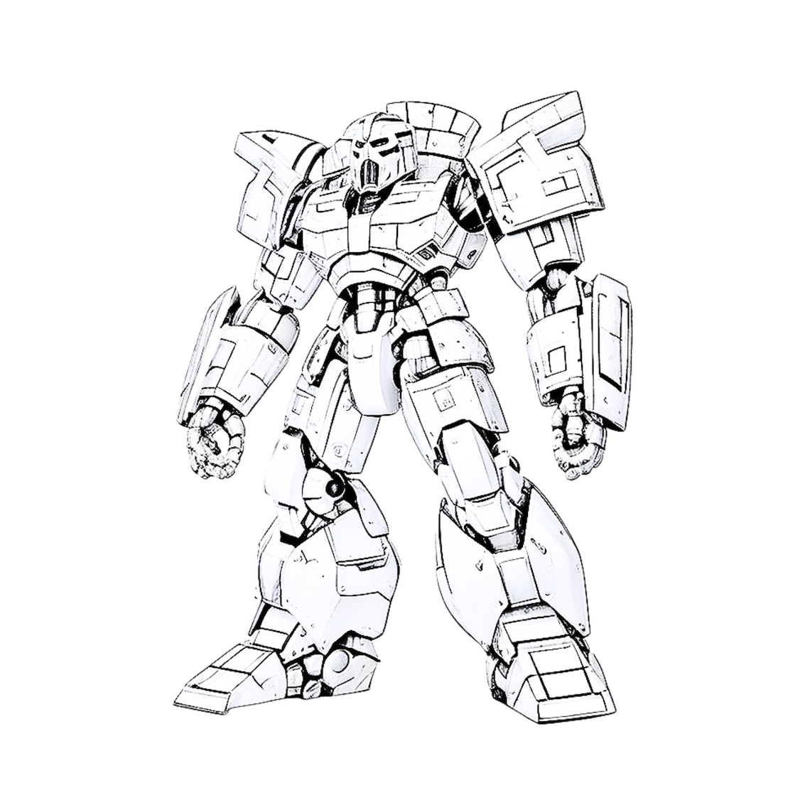 Robot Coloring Pages for Kids: 22 Copy Mecha Printable Pages, Instant ...