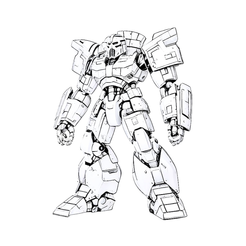 Robot Coloring Pages for Kids: 22 Copy Mecha Printable Pages, Instant ...